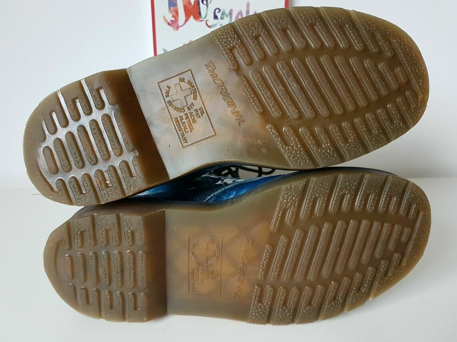 Dr Martens 1460 8 Hole Jewel Blue Metallic Holographic Ankle Boots UK3 EU36 US5 - Etsy