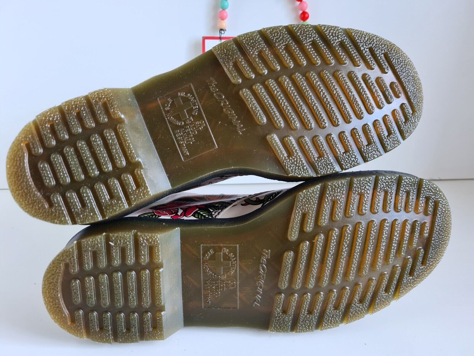 Dr Martens X Grez 1460 Backhand Tattoo White Leather 8 Hole Boots UK8 ...