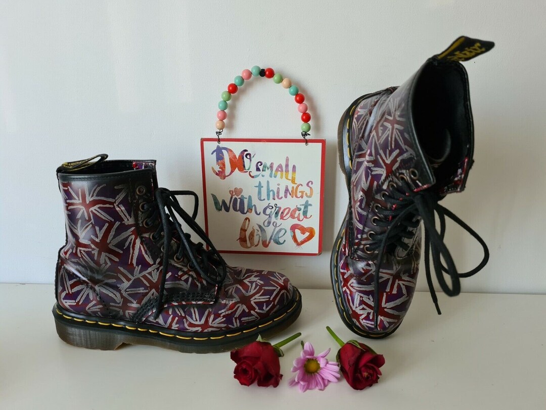 Vintage Dr Martens 1460 Ankle Boots, Union Jack England, UK6 EU39 US8 ...