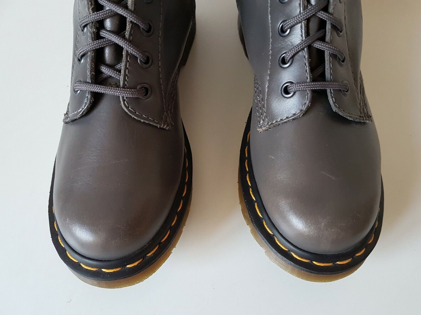 Dr. Martens 1B60 Grey Leather Knee High Boots, UK 5 - Etsy