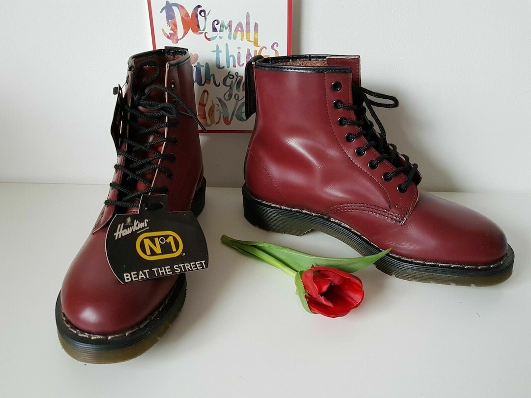Hawkins No 1 Boots Dr Martens Oxblood Red 1460 8 Eye Vintage England UK5 EU38 - Etsy