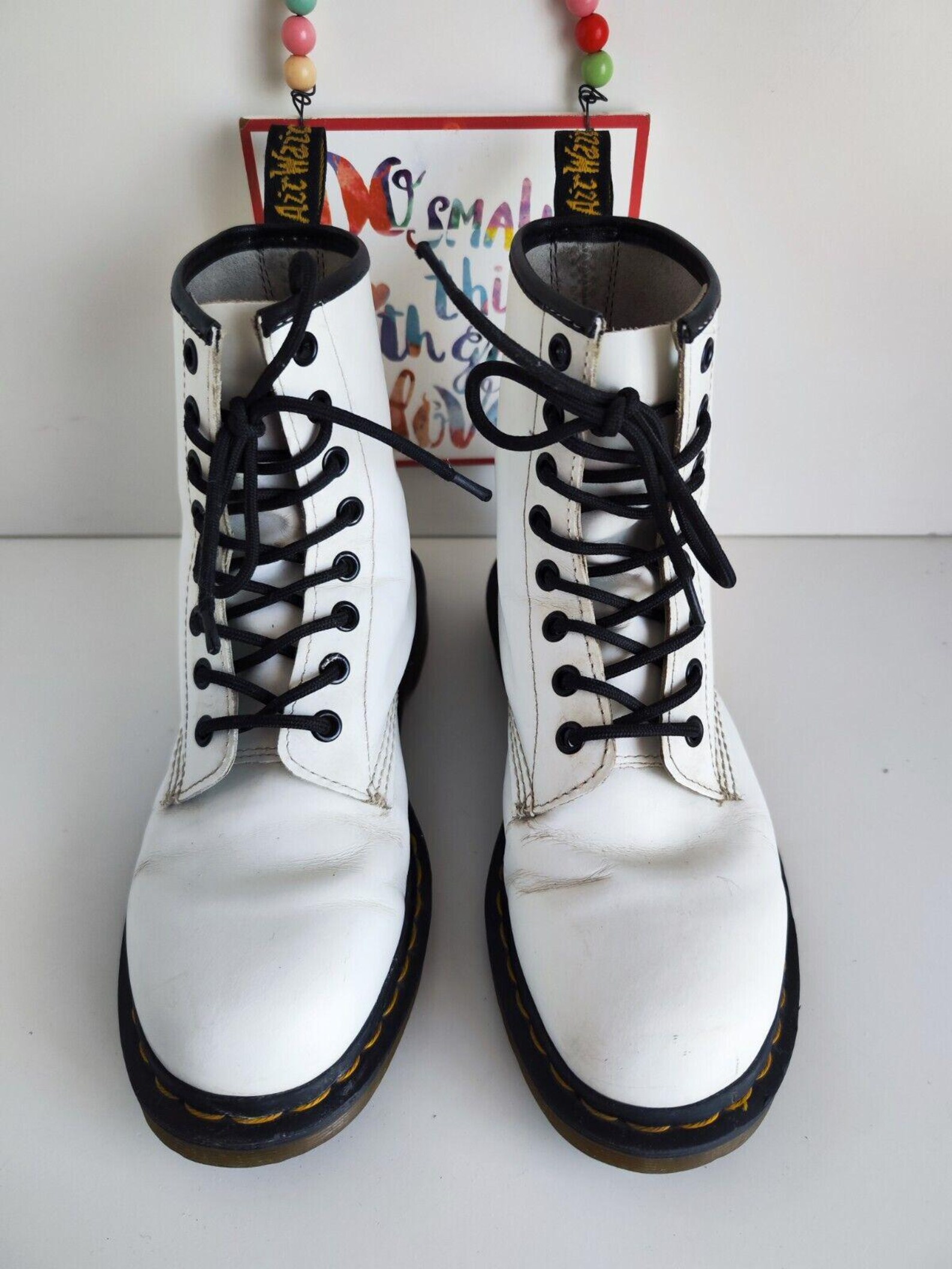 Dr Martens 1460 8 Hole Eye White Ankle Boots UK5 EU38 US7 - Etsy