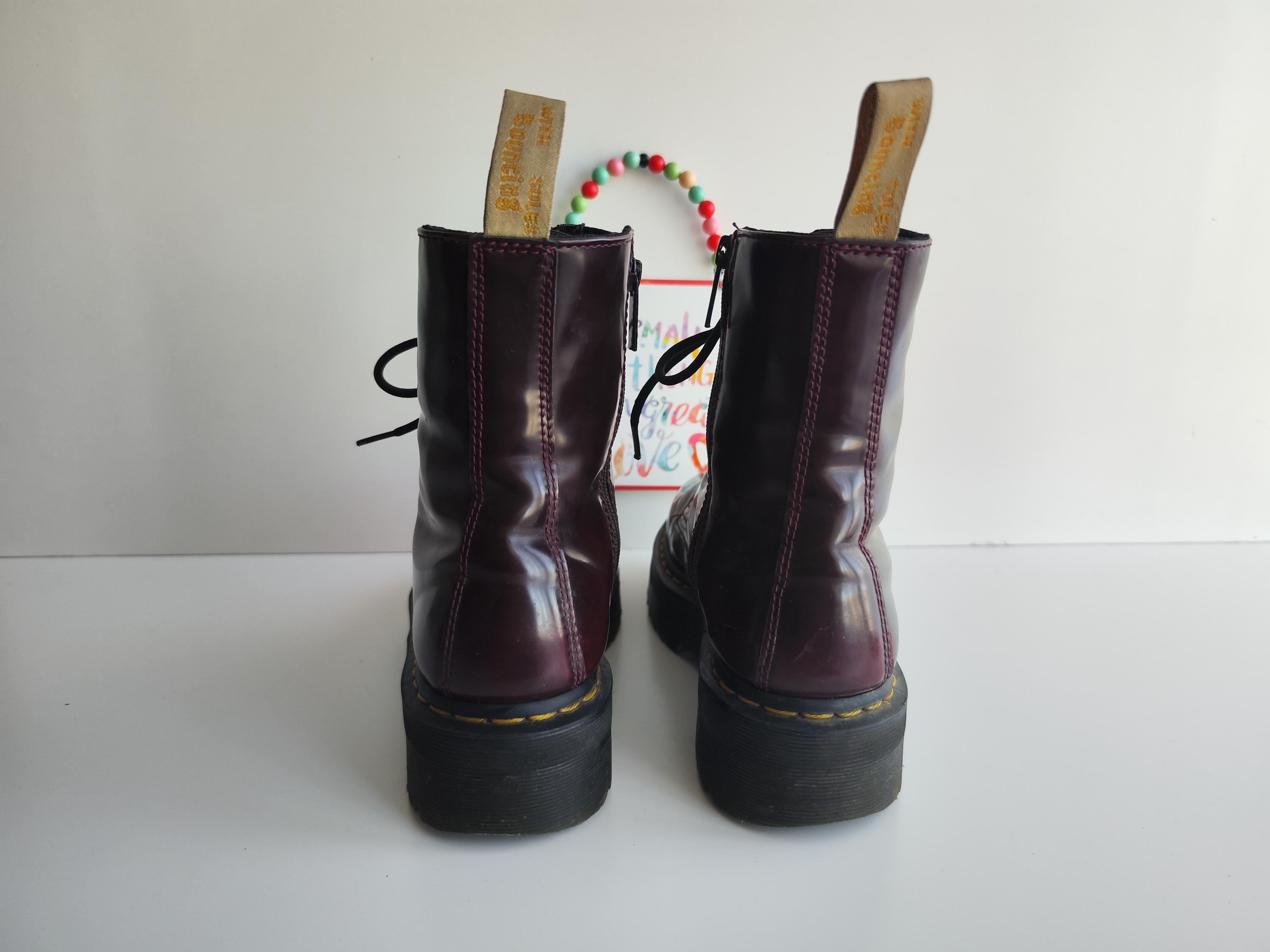 Men's Dr Martens Vegan Jadon Red Ankle Platform Boots UK9 EU43 US10 - Etsy