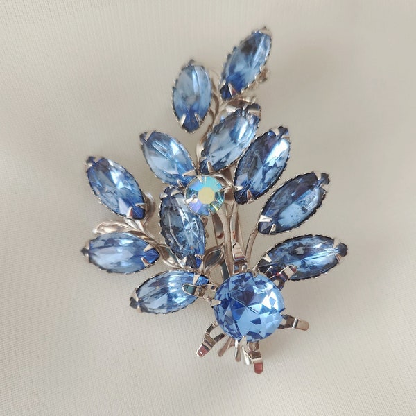 Blue Brooch - Etsy
