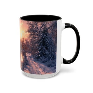 Winter Village Coffee Mug, Snow Theme Mug, Mountain Mug, Outdoor Mug ...