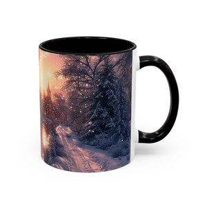 Winter Village Coffee Mug, Snow Theme Mug, Mountain Mug, Outdoor Mug ...