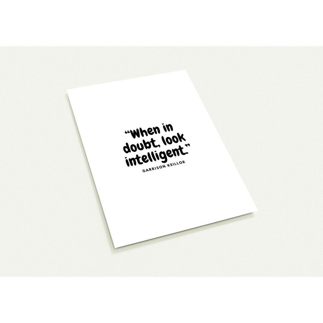 When in Doubt, Look Intelligent Pack of 10 Postcards 2-sided, No ...