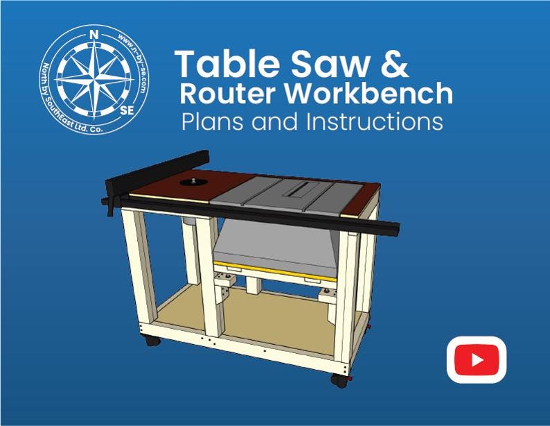 DIY Table Saw and Router Combo Workbench: Step-by-step Guide | Plans & Video - Etsy