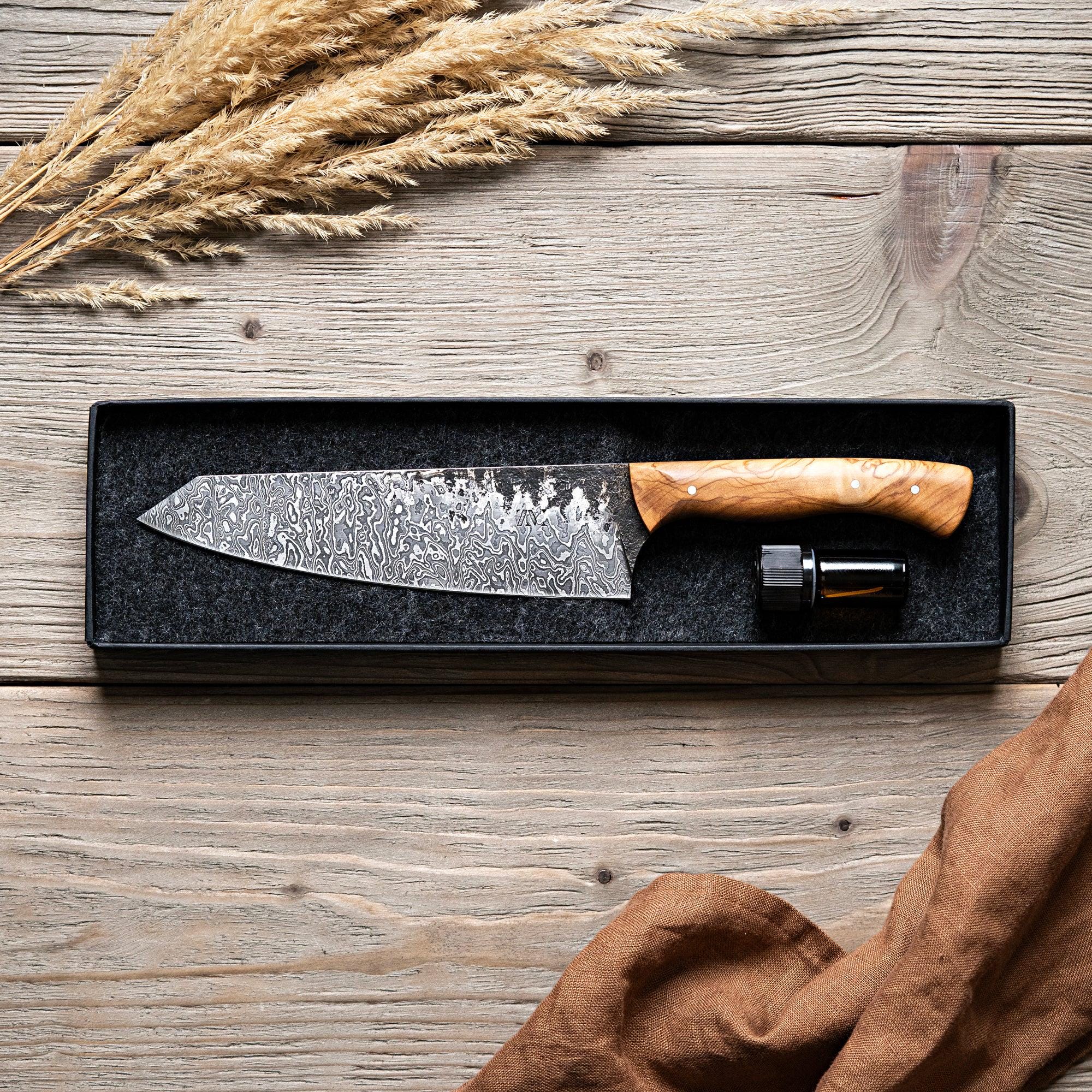 HAND FORGED Knife • Damascus Steel • Long Lasting Durable Edge ...