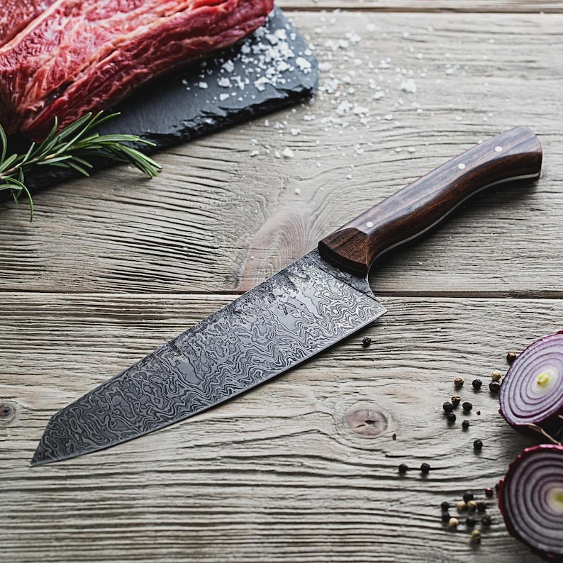 HAND FORGED Knife • Damascus Steel • Long Lasting Durable Edge ...