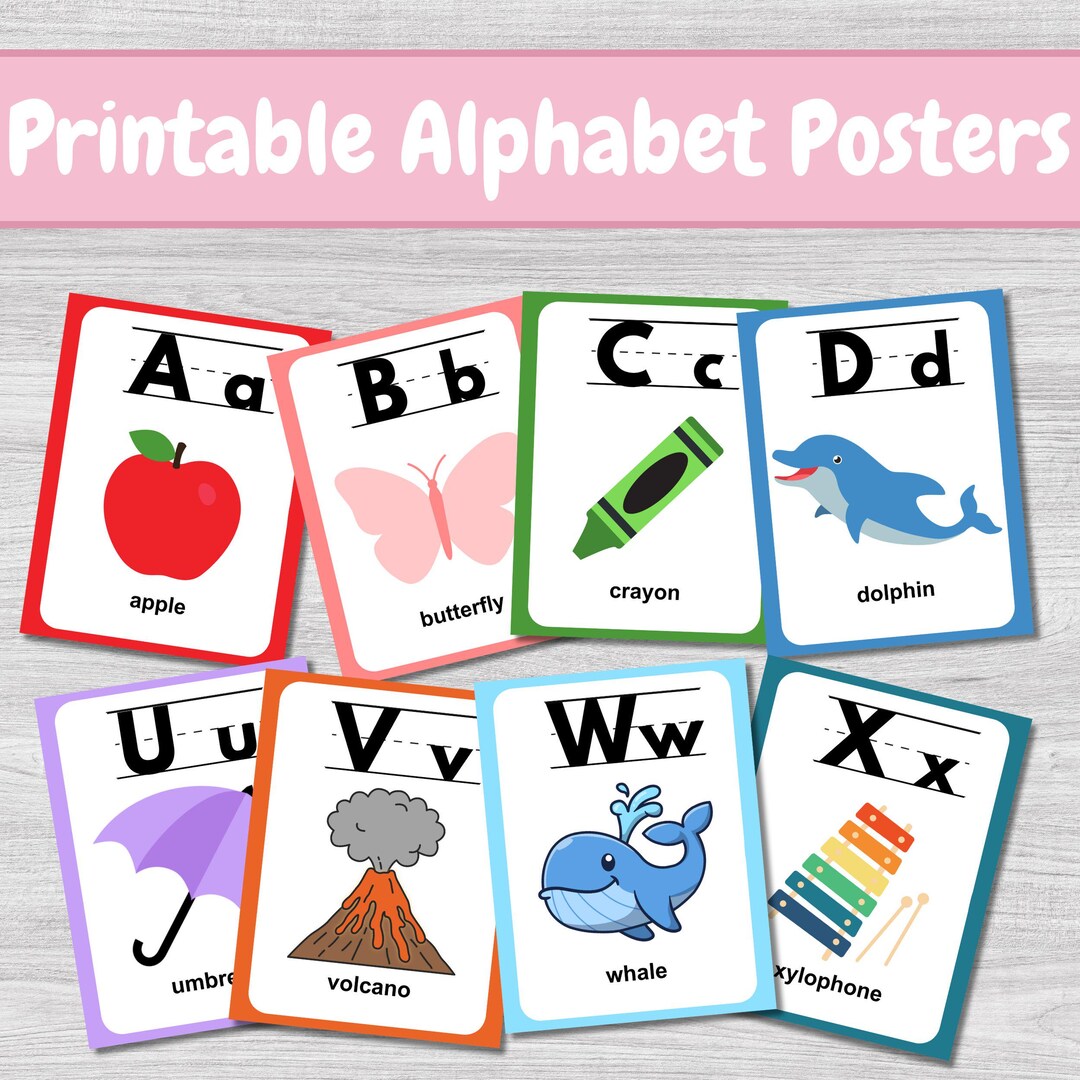 Alphabet Poster, Alphabet Poster Classroom, Classroom Decor, Classroom ...