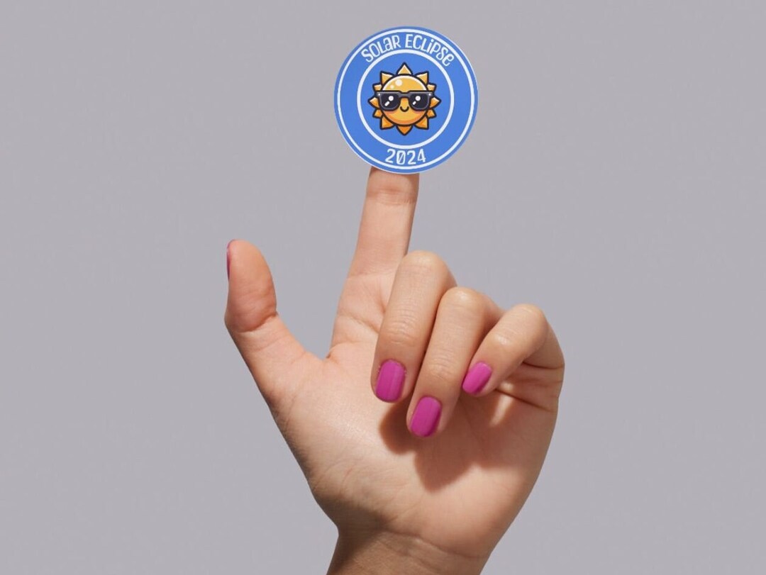 Solar Eclipse Sticker 2024, Solar Eclipse Sticker for Kids, Printable ...