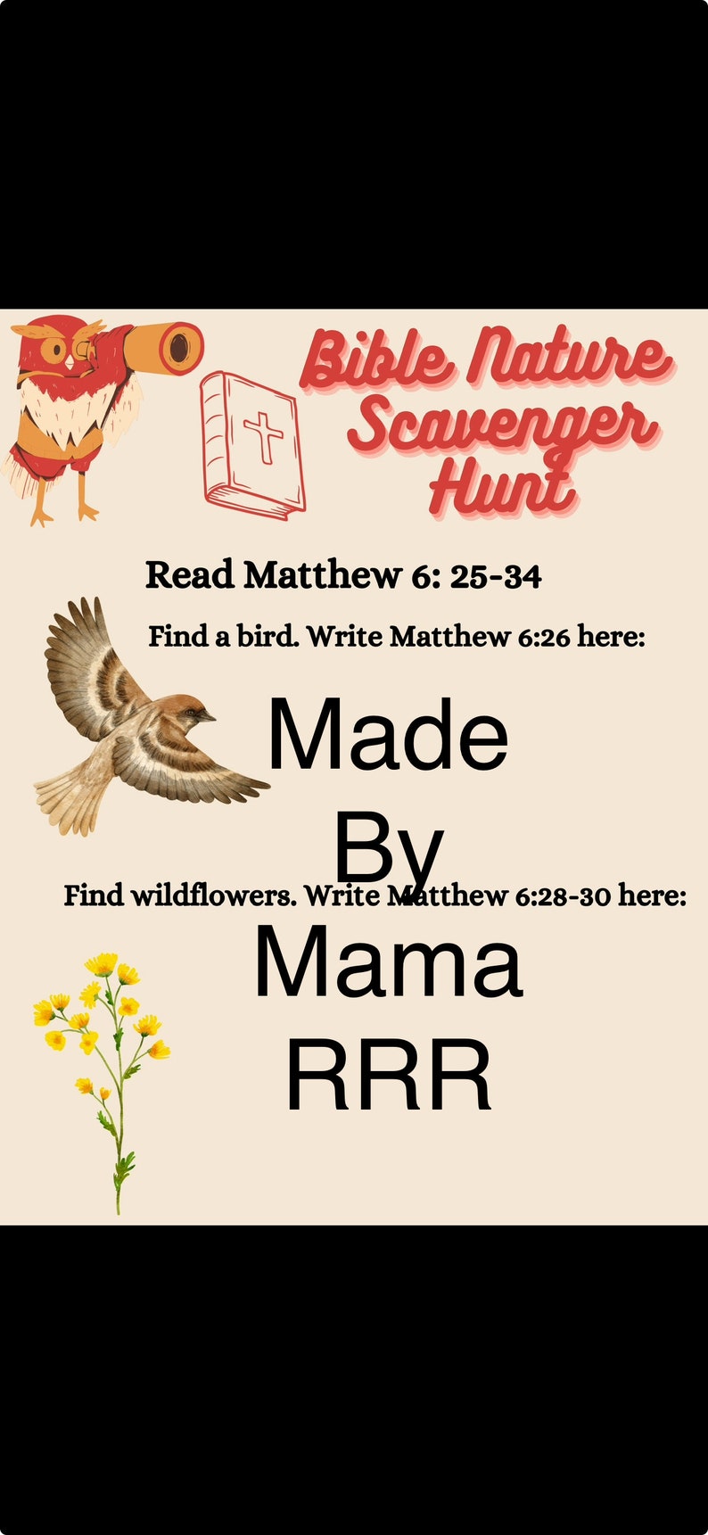Bible Nature Scavenger Hunt - Etsy