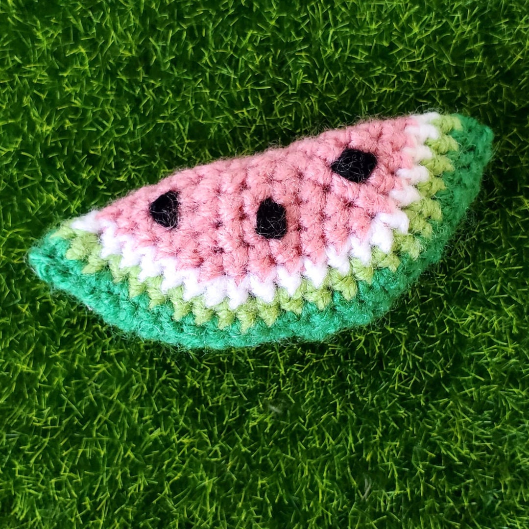 Easy Crochet Watermelon Magnet Pattern, Crochet Magnet, Amigurumi ...