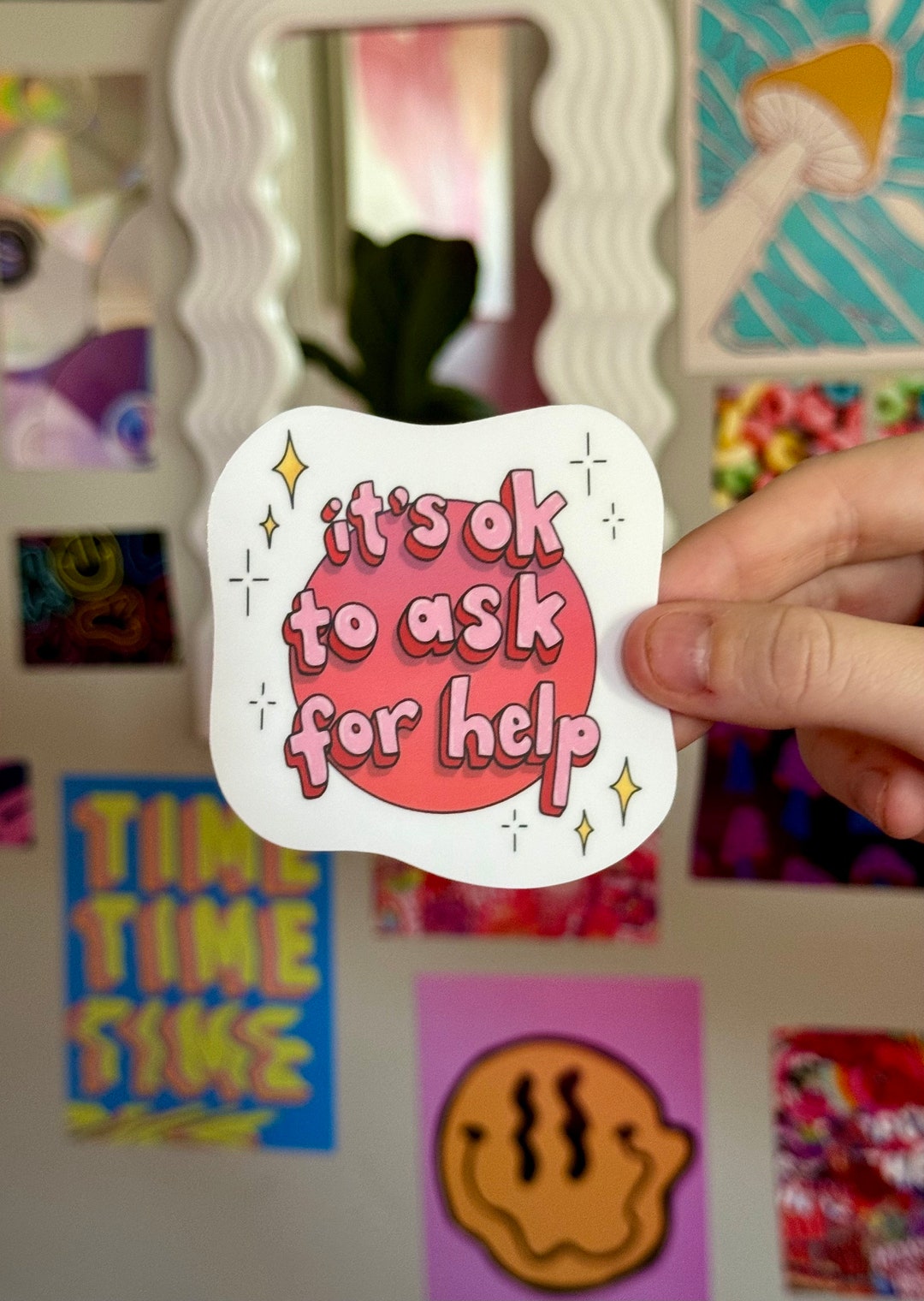 Its OK to Ask for Help Mental Health Sticker Gifts BPD Depression Gifts ...