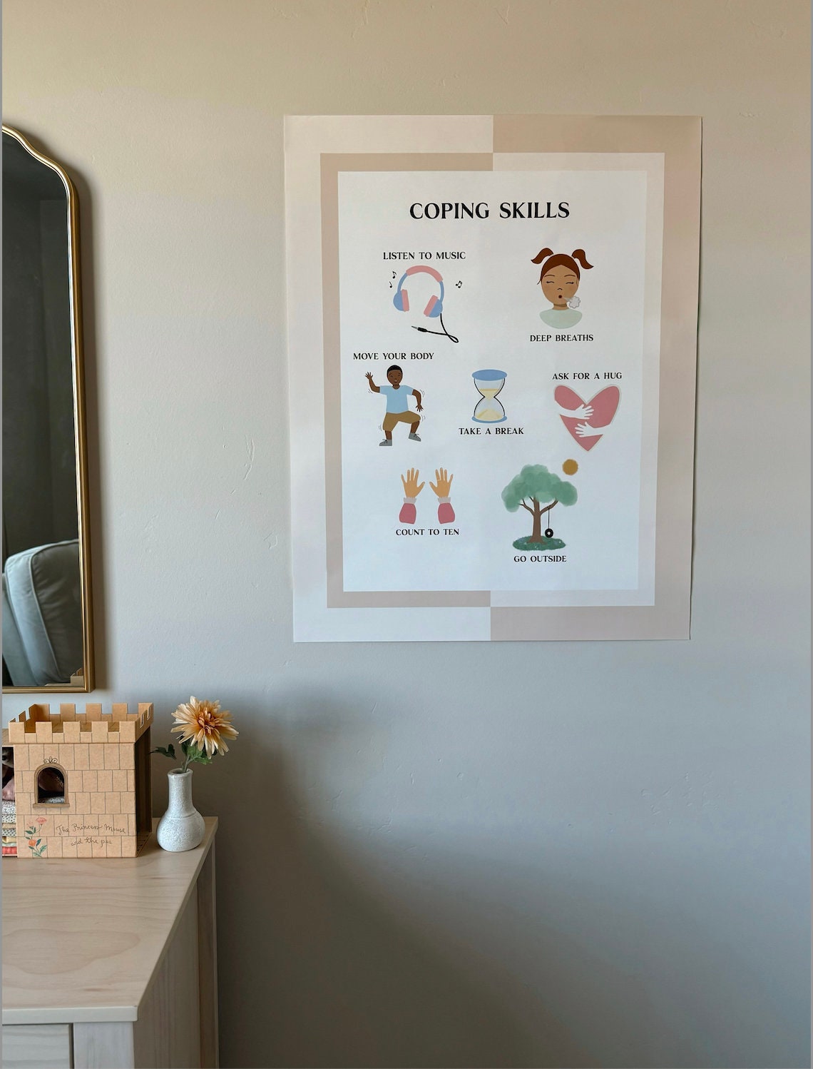 Coping Skills Chart for Kids Digital Download Emotional Regulation Wall ...