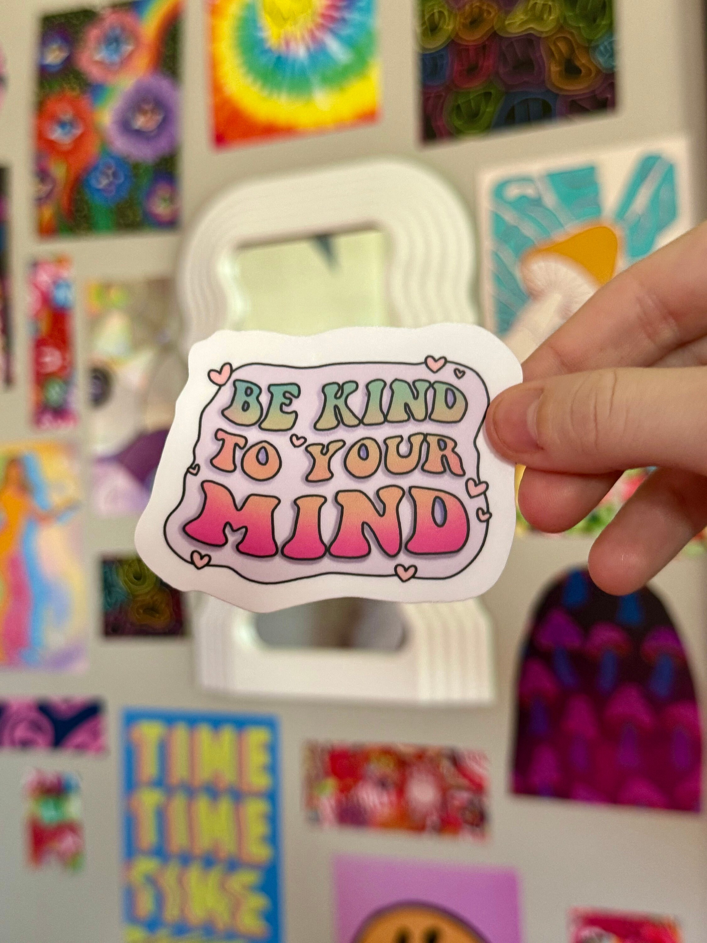 Retro Be Kind to Your Mind Mental Health Sticker Neurodivergent Sticker ...