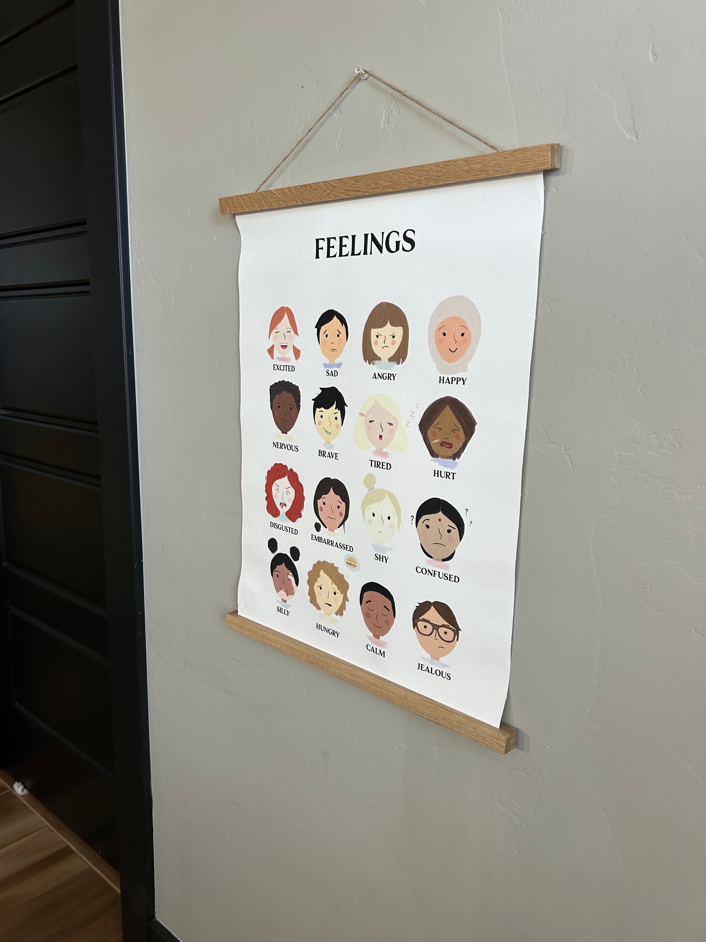 Emotions and Feelings Chart Digital Download Emotional Regulation Wall ...