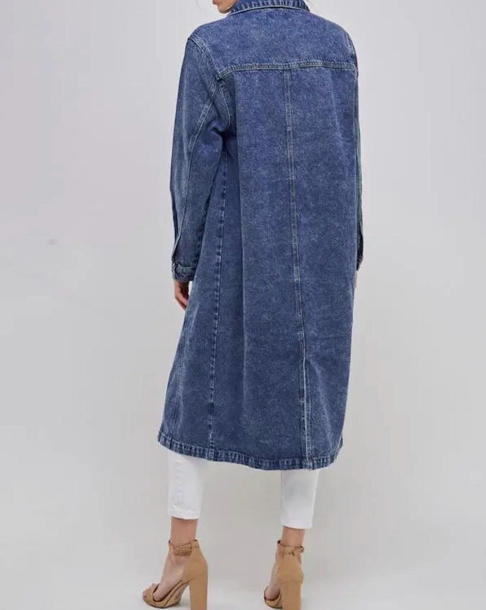 Longline Denim Jacket - Etsy
