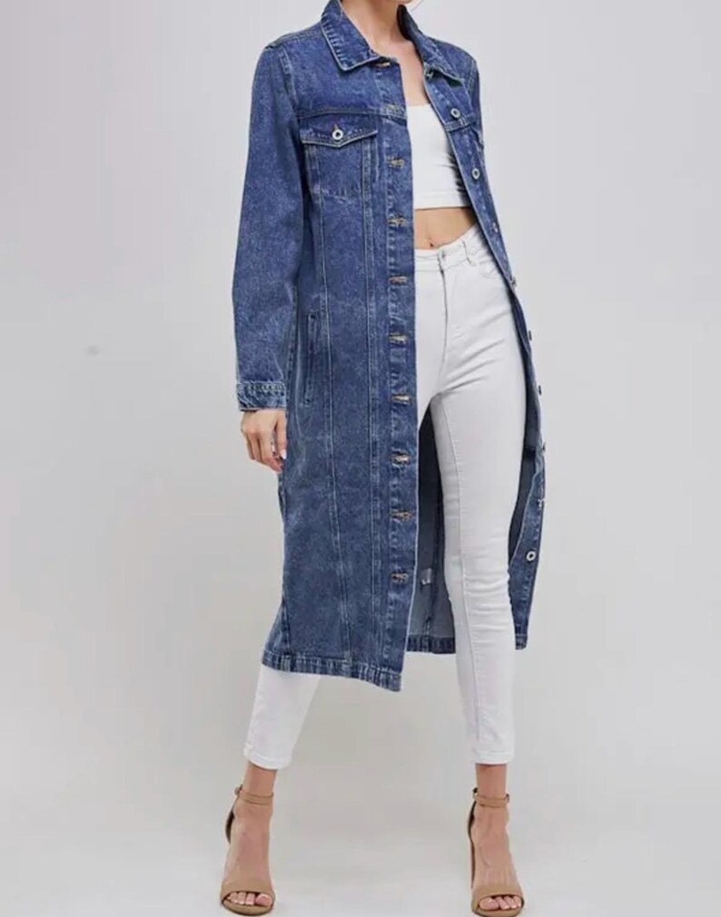 Longline Denim Jacket - Etsy