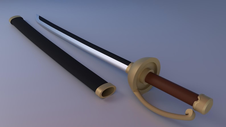 Gol D. Roger Sword, Ace - STL Files for 3D Printing & Cosplay (sword ...