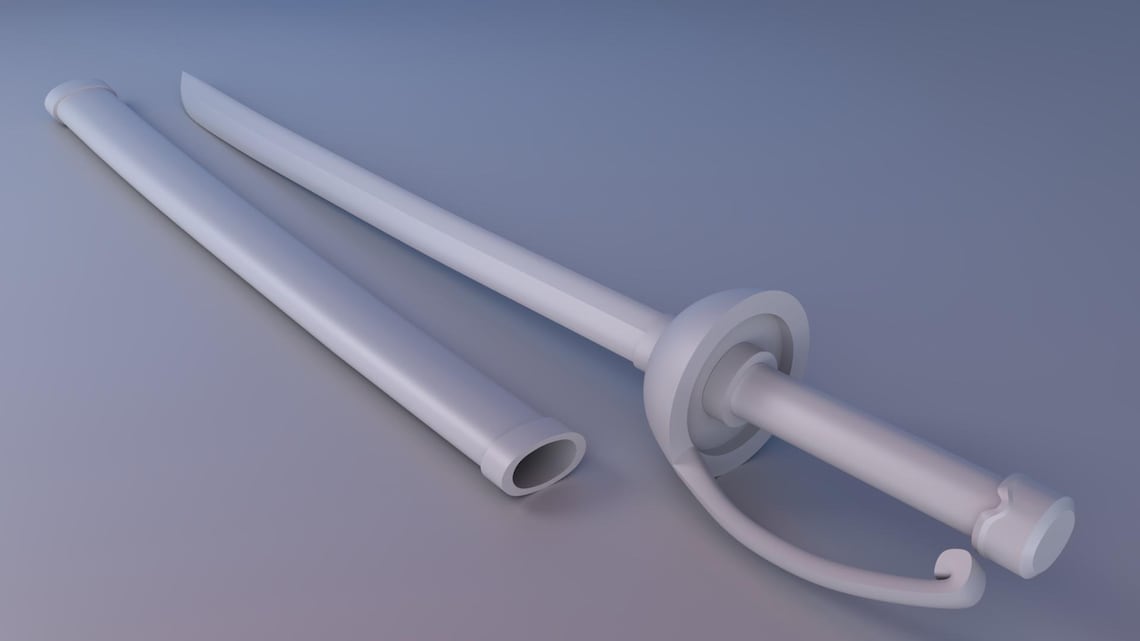 Gol D. Roger Sword, Ace - STL Files for 3D Printing & Cosplay (sword ...