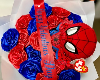 Eternal Rose Bouquet - Spider-man - Etsy