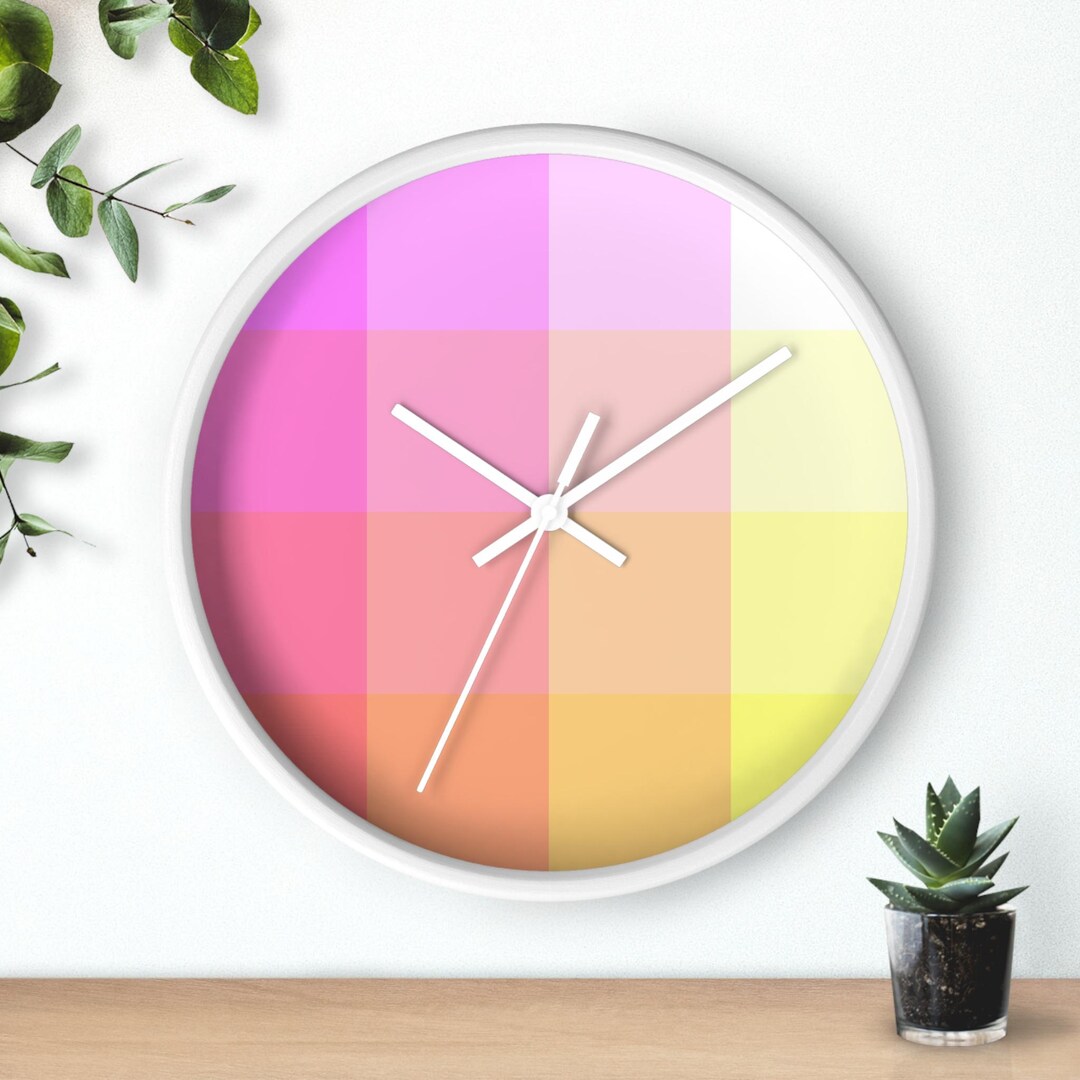 Pastel Color Cube Wall Clock: Modern CMYK Home Decor - Etsy