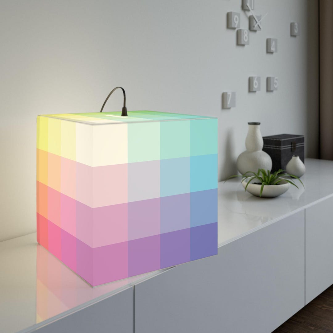 Pastel Color Cube Lamp: CMYK 56-color Model Light - Etsy