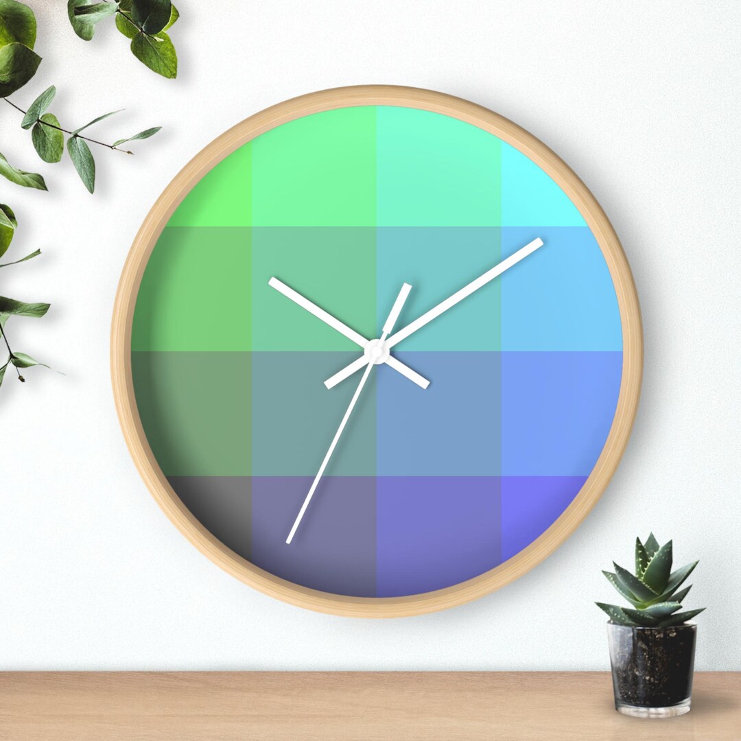 Pastel Color Cube Wall Clock: Modern CMYK Home Decor - Etsy