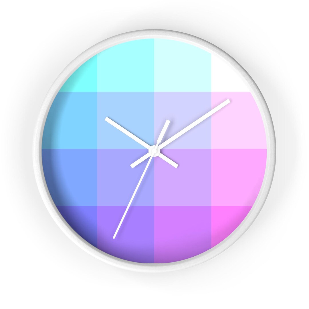 Pastel Color Cube Wall Clock: Modern Home Decor, Fun Kids Room Clock - Etsy