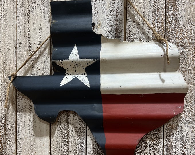 Texas Flag on Metal - Etsy