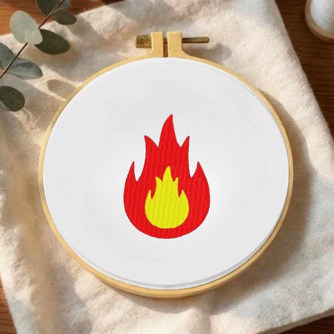 Flame Embroidery Design, Many Formats (digital Download) - Etsy