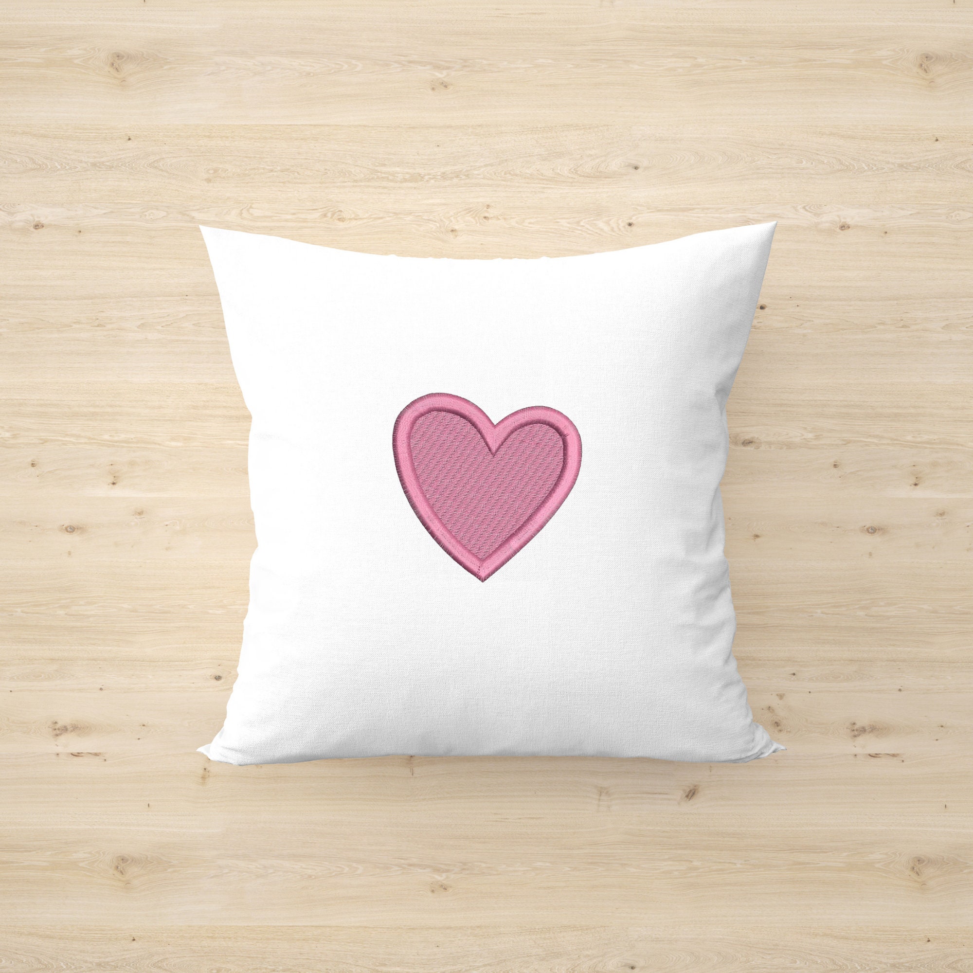 Pink Heart Embroidery Design, 9 Sizes, Digital File. - Etsy