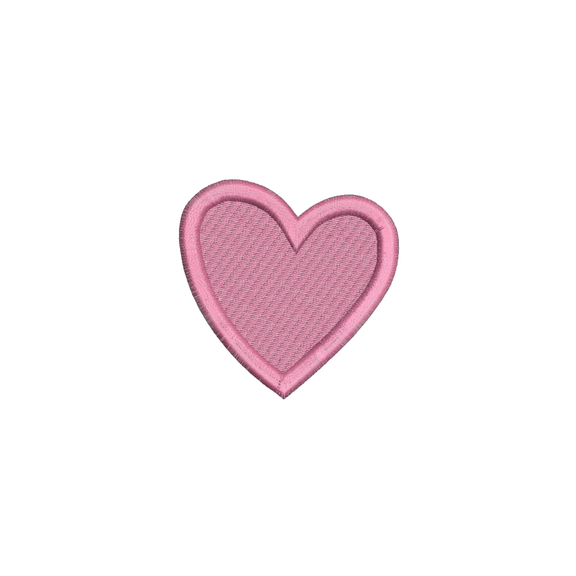 Pink Heart Embroidery Design, 9 Sizes, Digital File. - Etsy