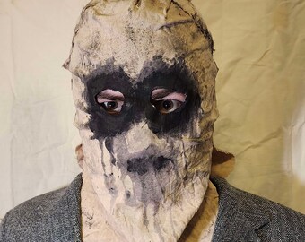 Horror Clown Mask the Fool Handmade Fabric Haunt Mask Scary Terror ...