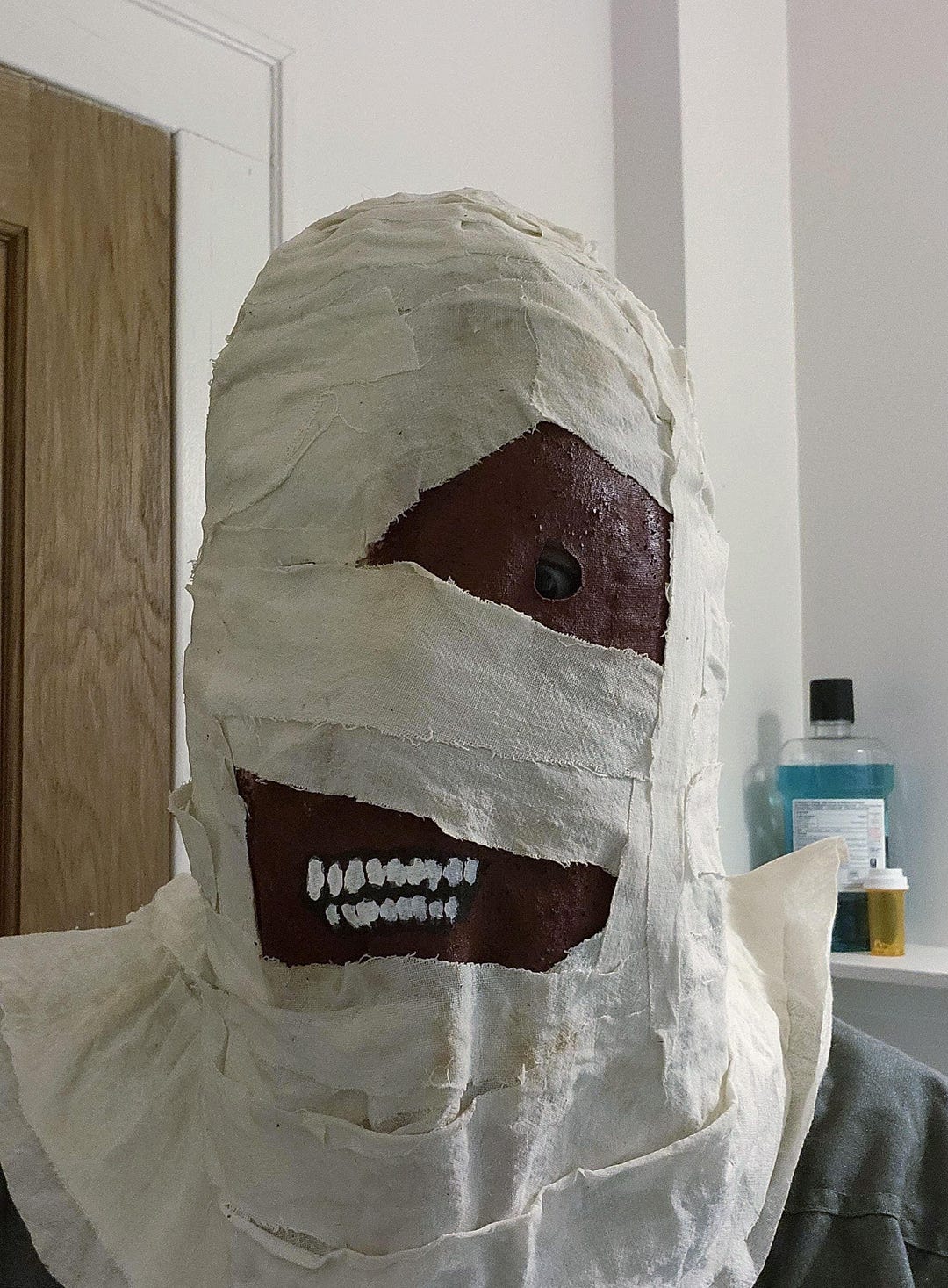 Killer Mask the Pilot Handmade Fabric Haunt Mask Scary Terror Haunted ...