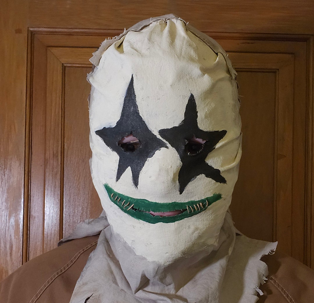 Clown Mask the Fool Handmade Fabric Haunt Mask Scary Terror Haunted ...