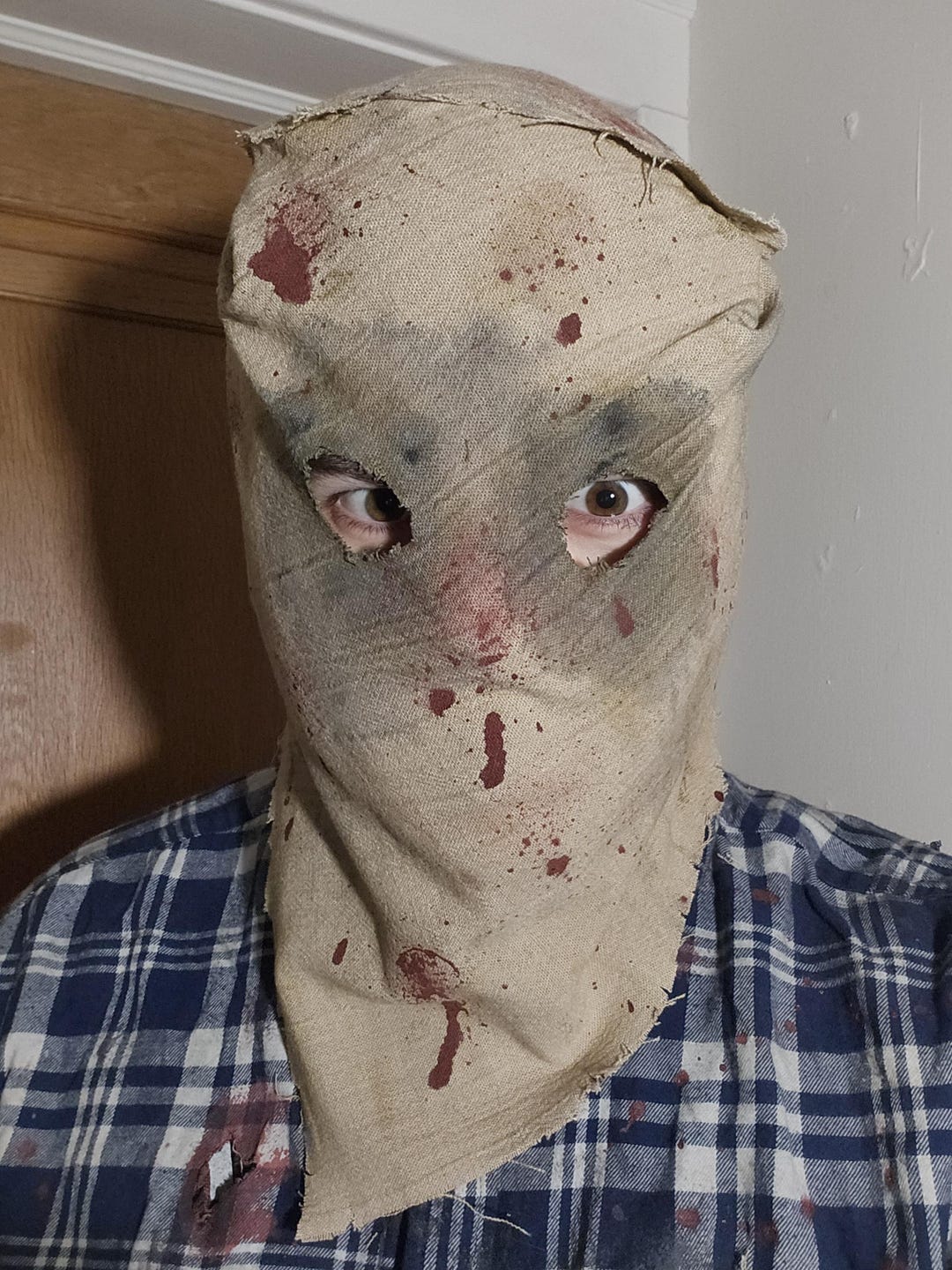 Killer Mask the Bandit Handmade Fabric Haunt Mask Scary Terror Haunted ...