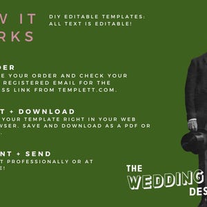 Editable Chartreuse Wedding Invite | Bold Funky Wedding Invitation ...