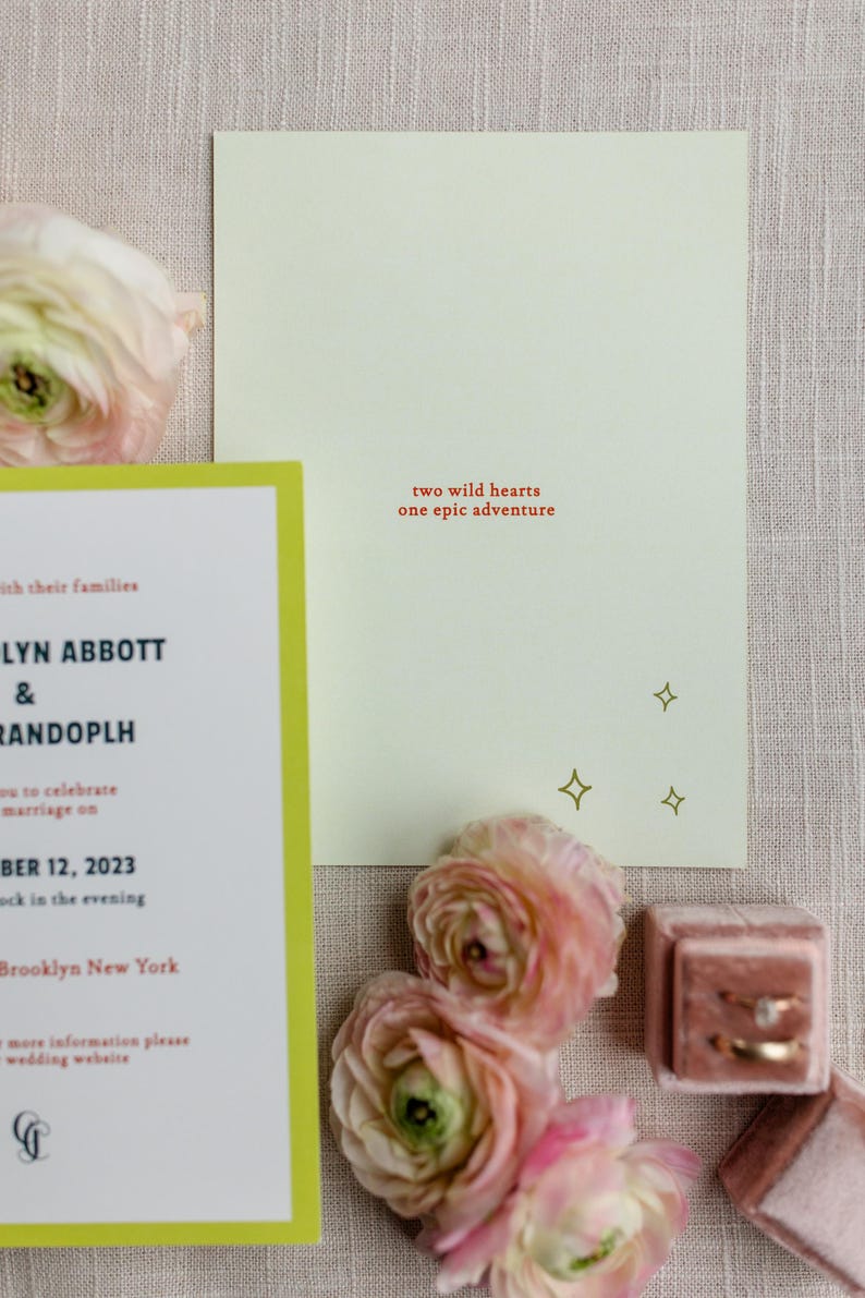 Editable Chartreuse Wedding Invite | Bold Funky Wedding Invitation ...