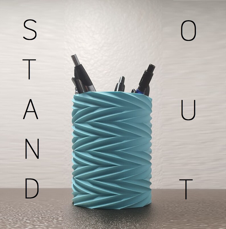 Unique Pen Stand Fascinating Edge Pattern Art Design 3D Printed Pencil ...