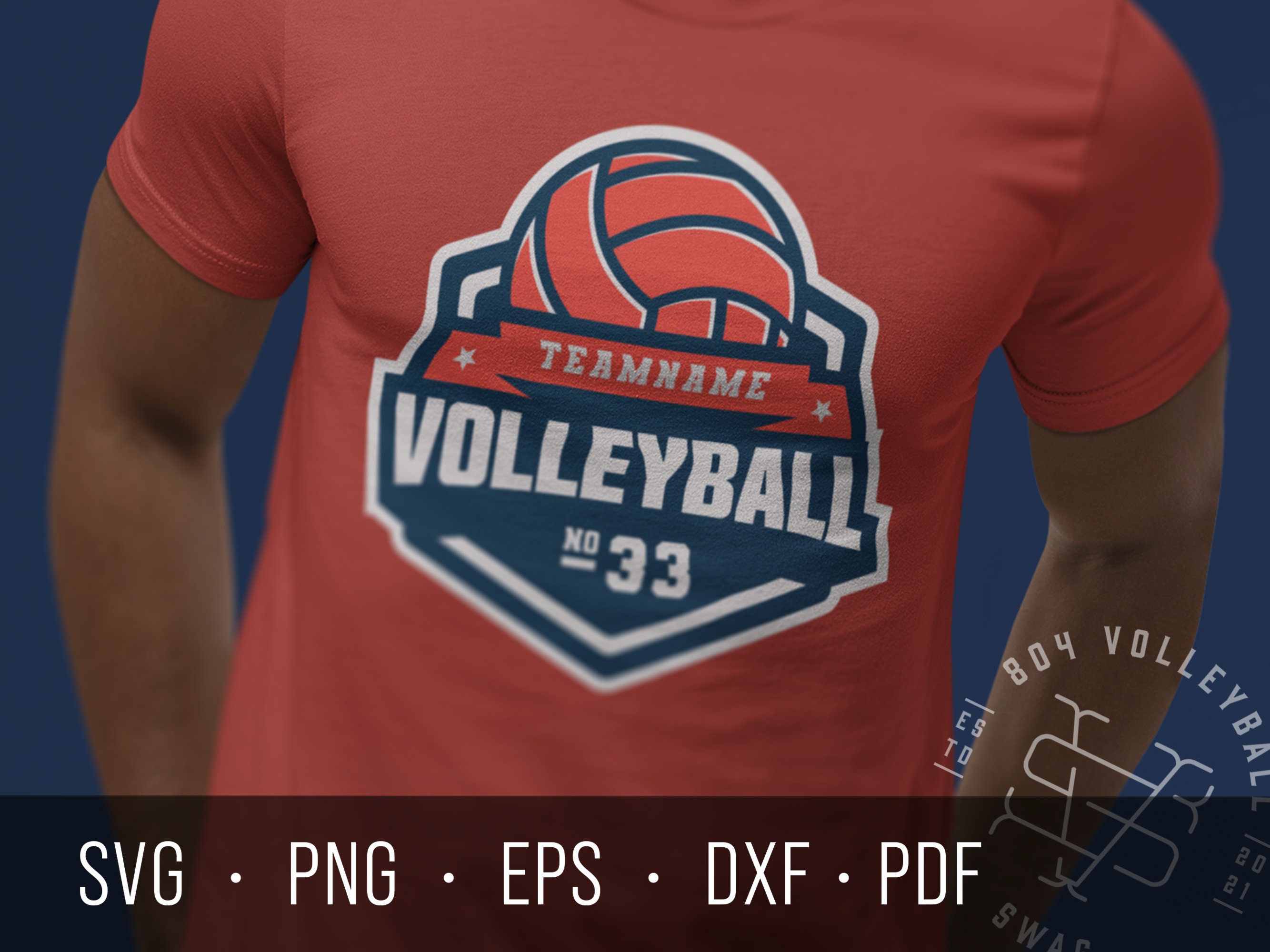 Volleyball Team Name Badge Customizable Team Vector Art svg, Png, Dxf ...