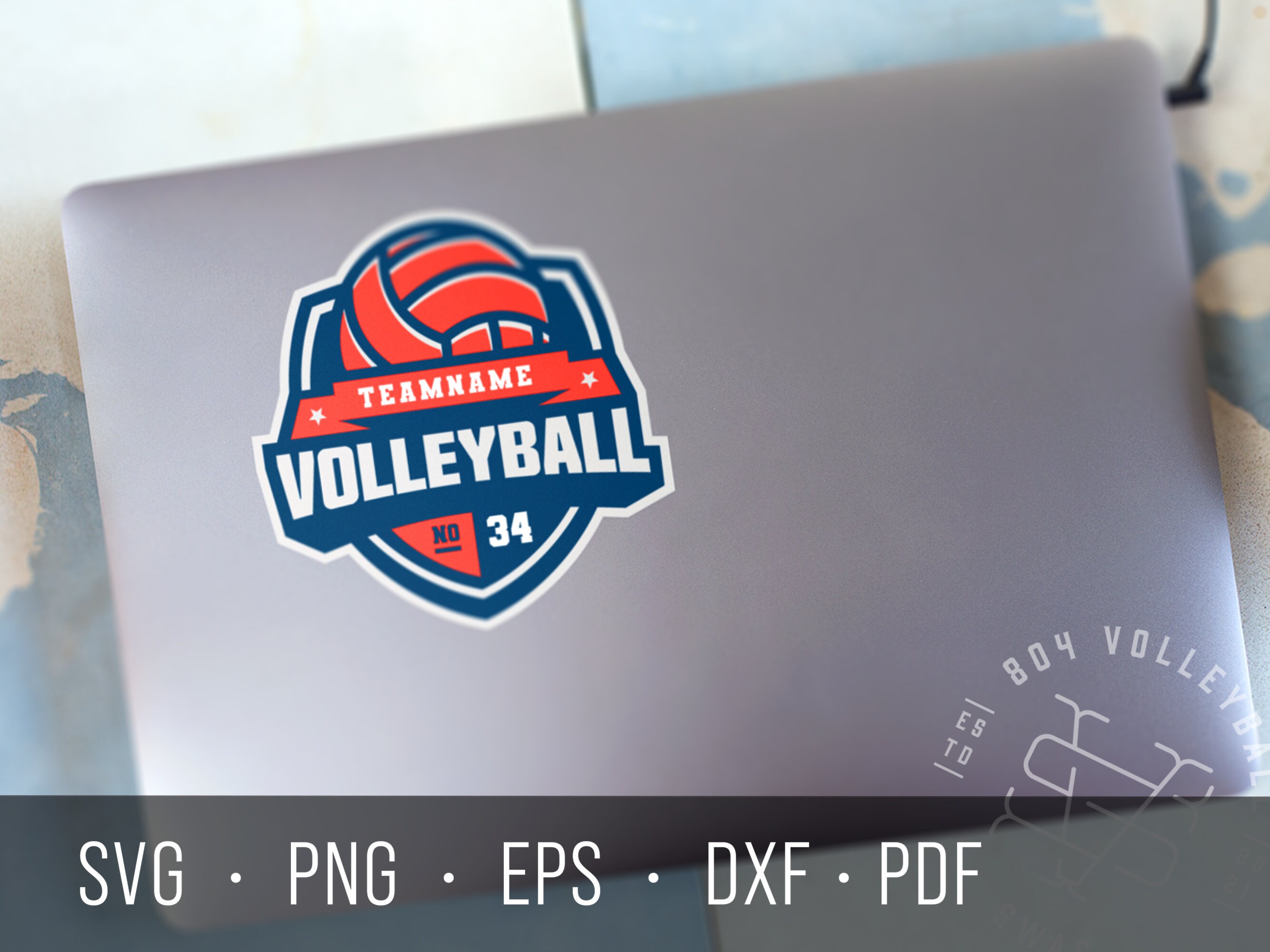 Volleyball Team Name Badge 34 Customizable Team Vector Art svg, Png ...