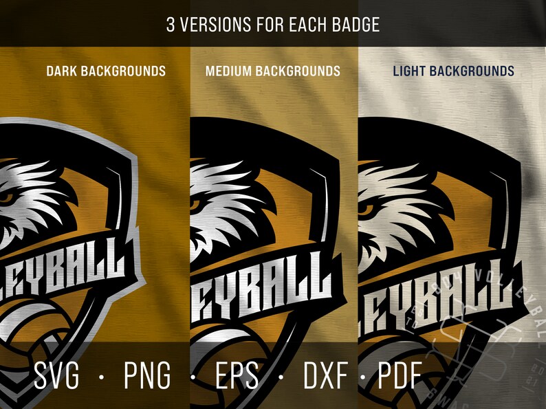 Volleyball Team Name Badge With Bird Mascot Customizable Mascot Team ...