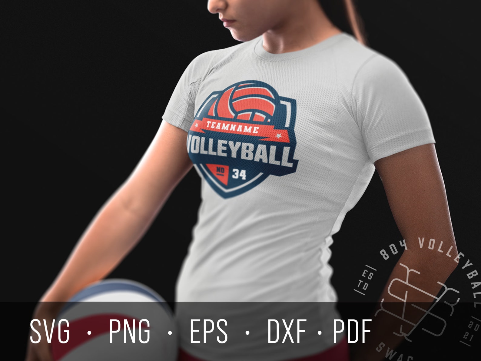 Volleyball Team Name Badge 34 Customizable Team Vector Art svg, Png ...