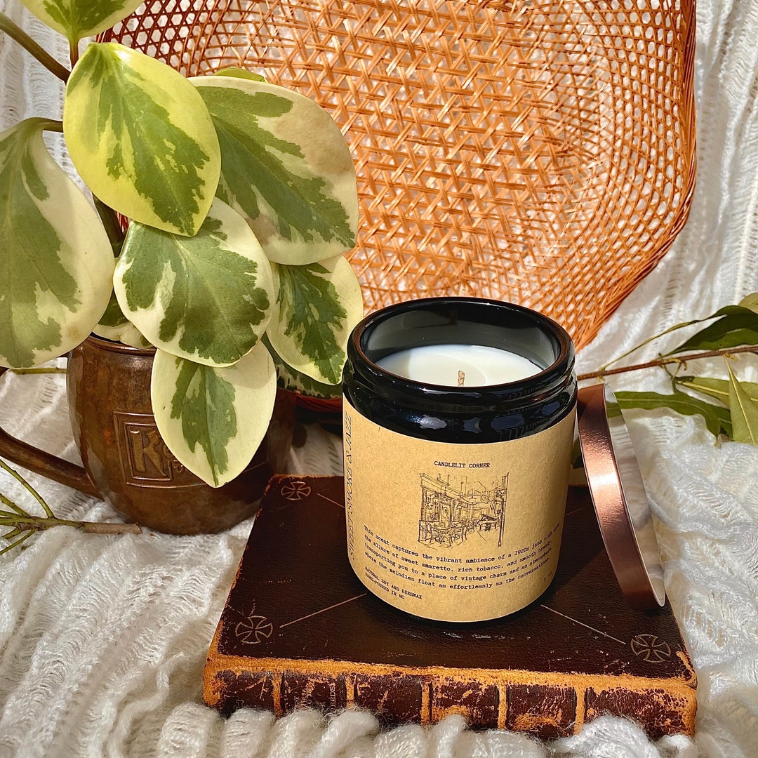 Sweet Smoke & Jazz Candle, 1920s Jazz Club Brandy Candle, Soy Beeswax ...