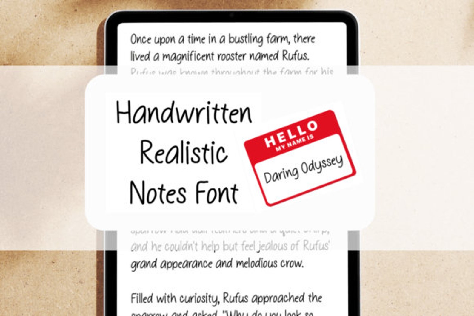 Realistic Handwritten Font, Digital Note Taking Font, Neat Handwriting ...