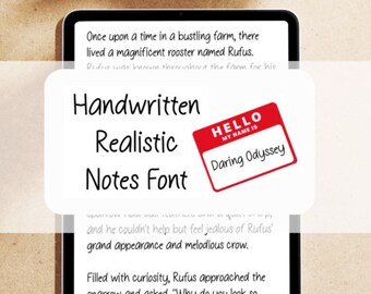 Clean Handwritten Font Digital Notes, Journaling, Digital Planning ...