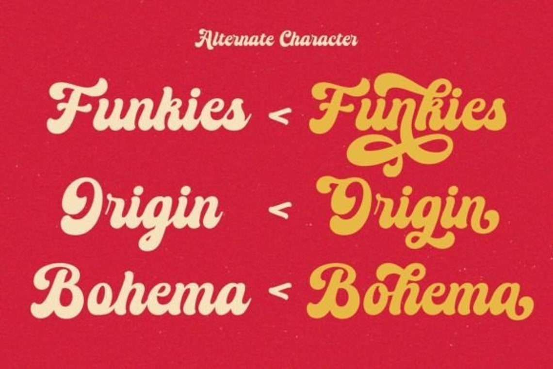 Retro Font Bundle Vintage Font Cricut Font Groovy Font Nostalgic